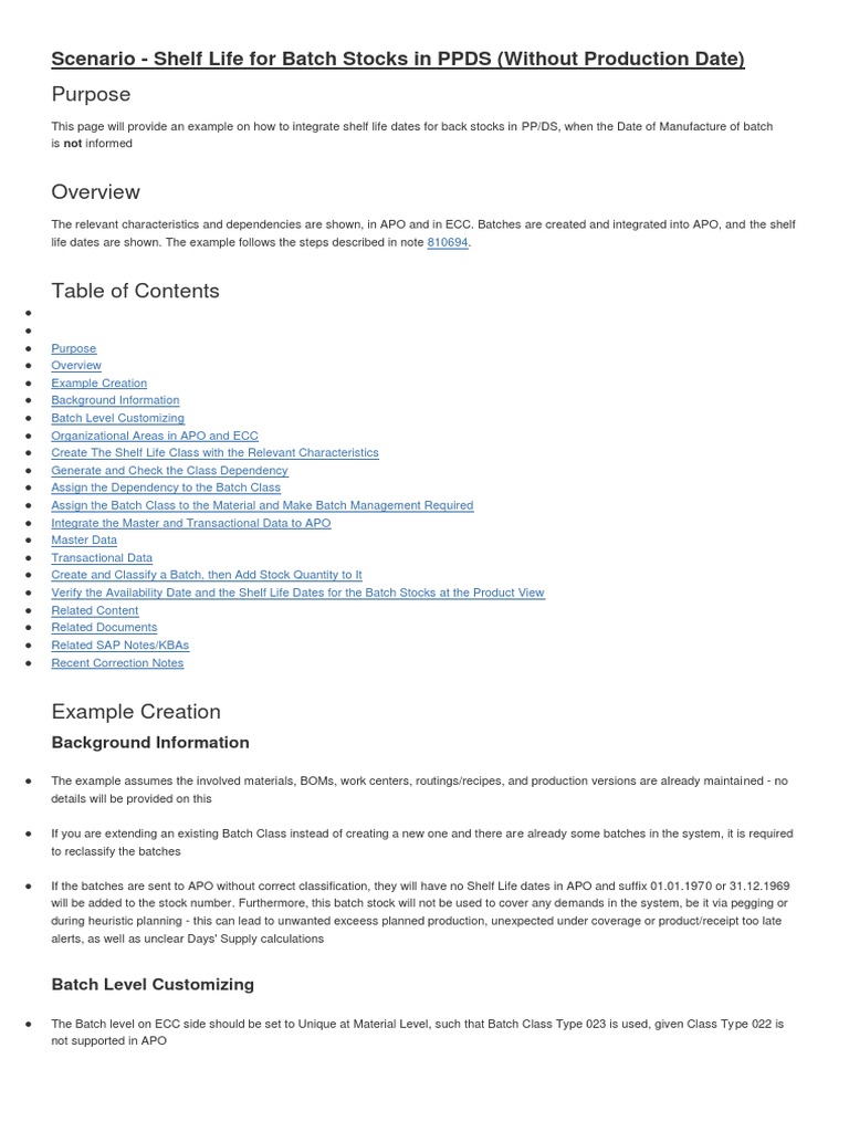 Shelf Life Based On SL PPDS | PDF | Shelf Life | Database Transaction