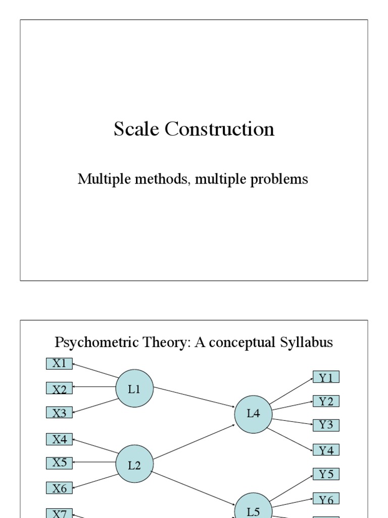 Scale Construction | PDF | Cluster Analysis | Affect (Psychology)