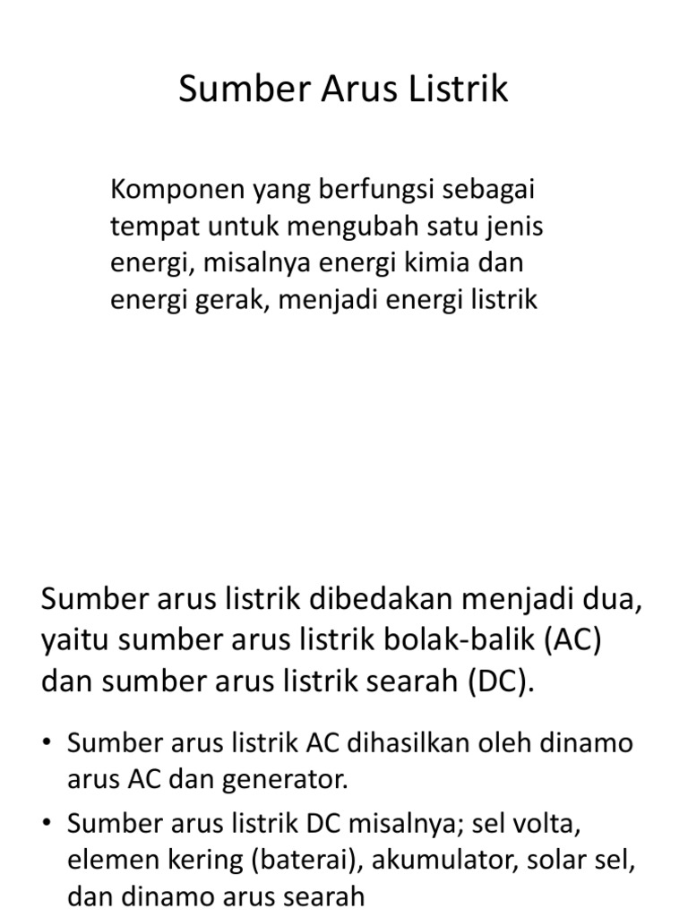 Sumber Arus Listrik | PDF