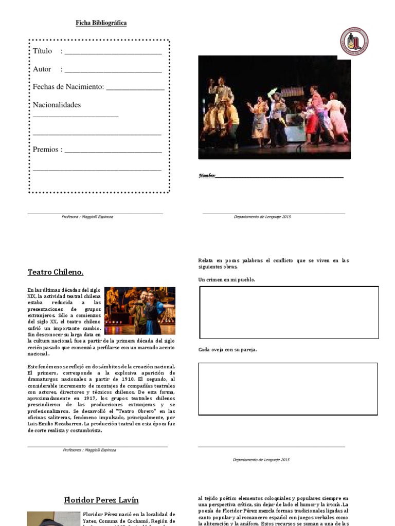 Cuadernillo Teatro Chileno en Un Acto | PDF | Teatro | Chile