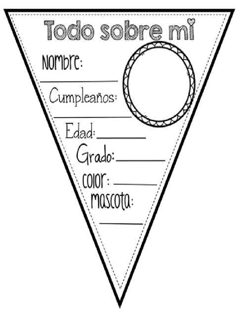 Ficha para El Primer Dia de Clase - Todo Sobre Mi PDF | PDF