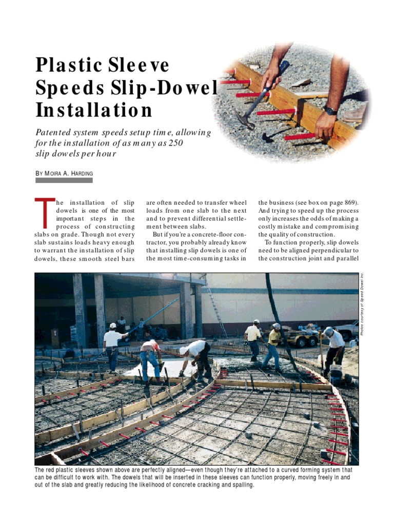Concrete Construction Article PDF - Plastic Sleeve Speeds Slip-Dowel ...