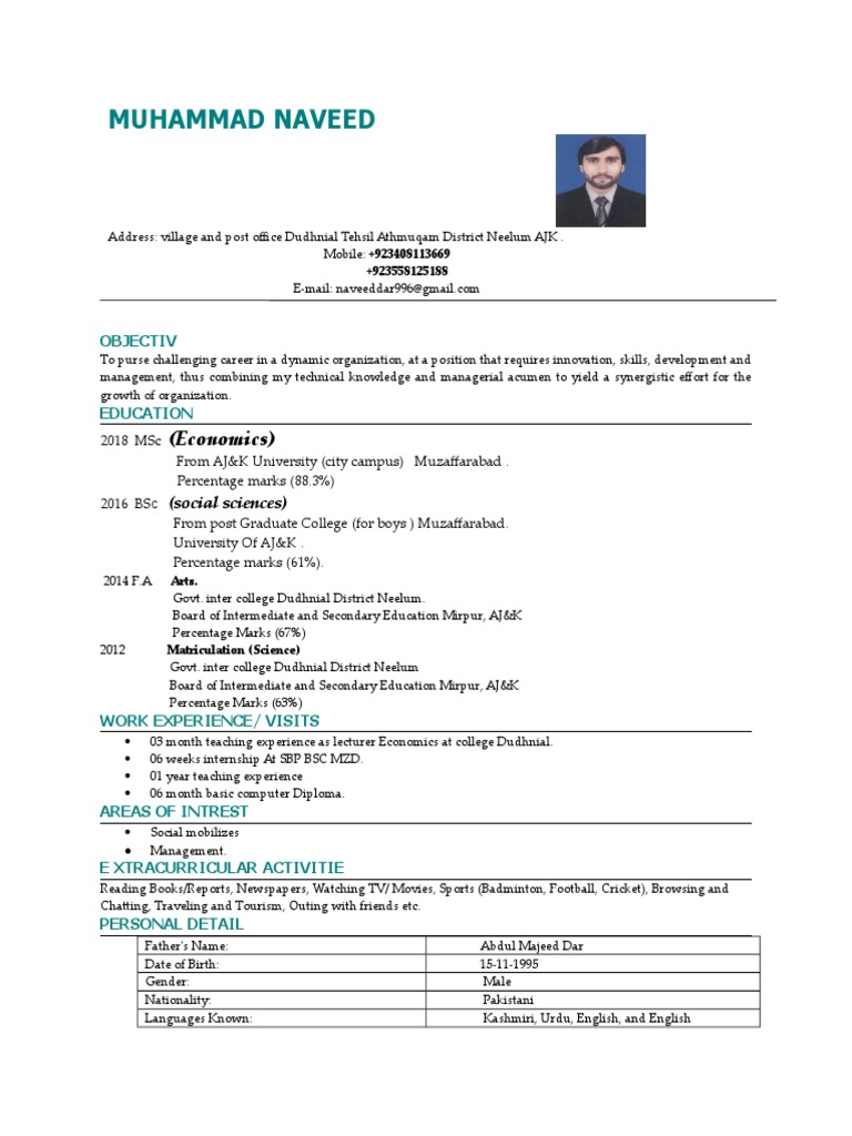 Naveed. New CV | PDF