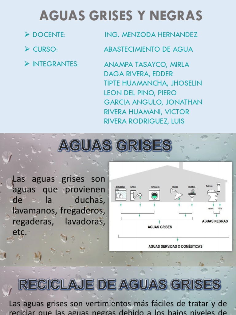 Reciclaje y Tratamiento de Aguas Grises | PDF | Agua | Vertedero