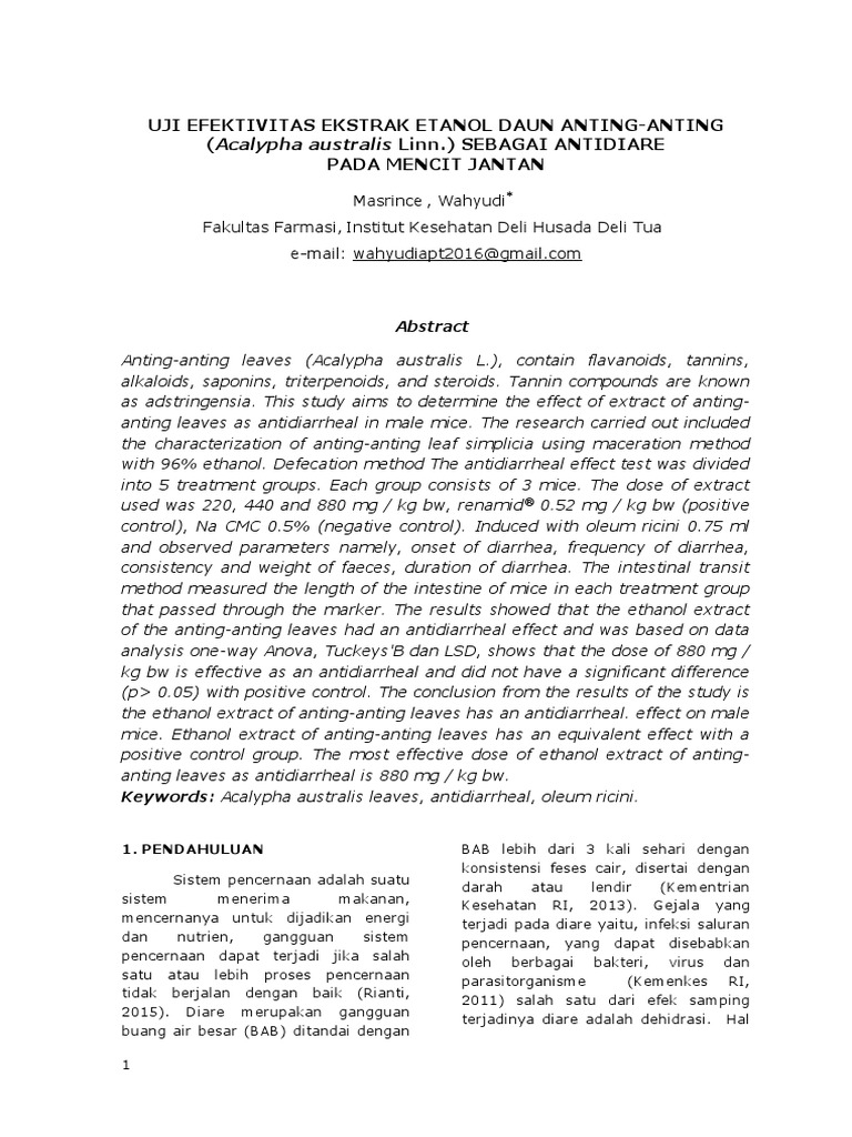 Jurnal Antidiare Fix1 | PDF | Natural Products