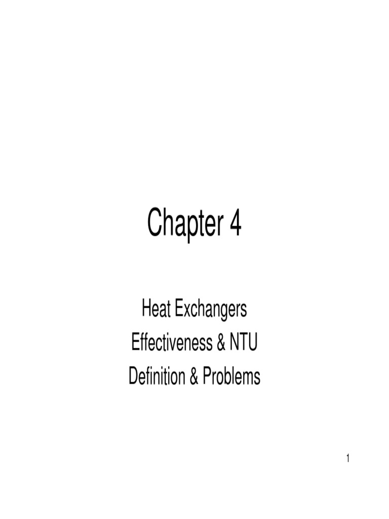 26 Heat Exchanger Effectiveness, NTU PDF | PDF | Heat Exchanger | Heat ...