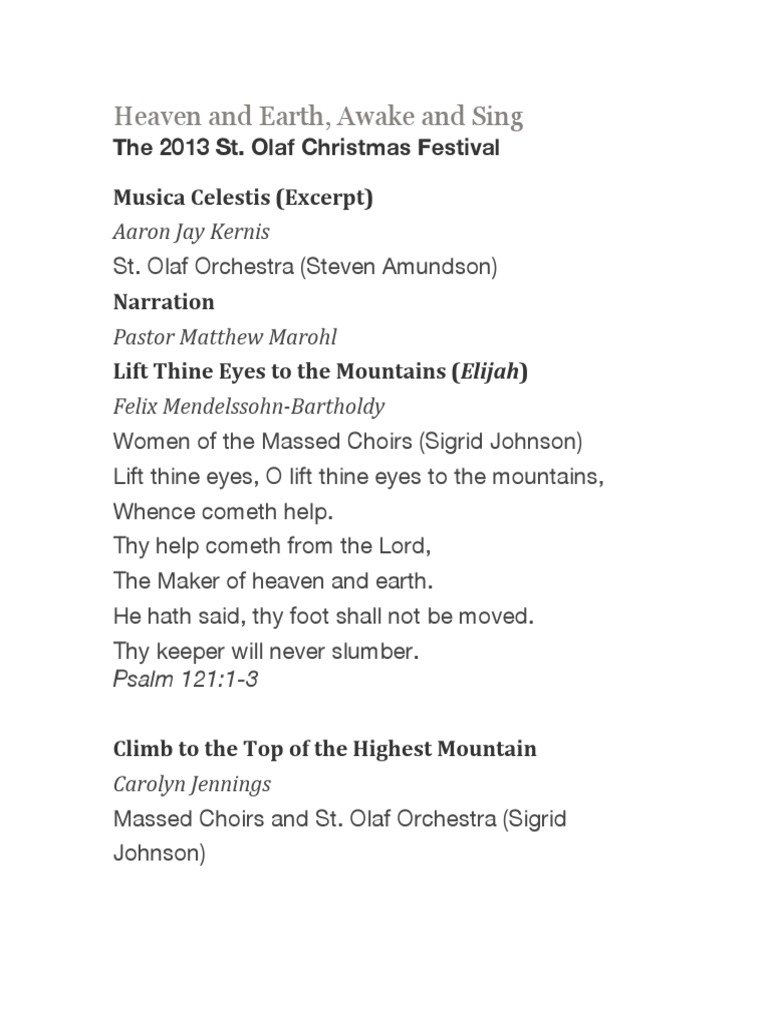 St. Olaf Christmas Festival | PDF | Jesus