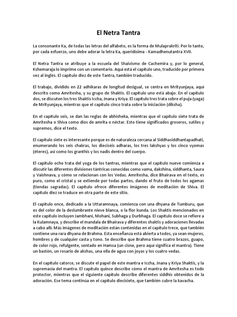 El Netra Tantra | PDF | Tantra | Shiva