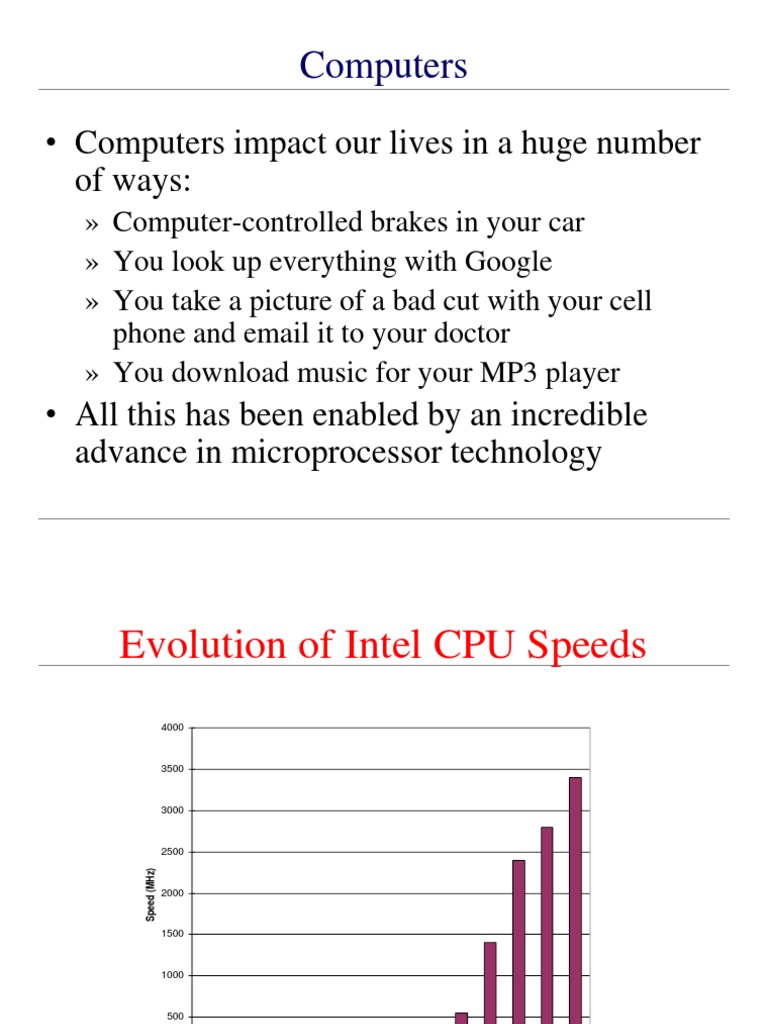 Computers: - Computers Impact Our Lives in A Huge Number of Ways | PDF ...