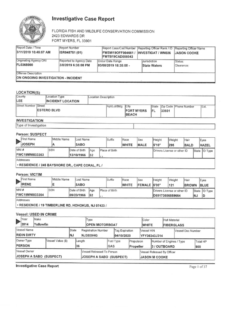 Investigative Case Report Part 1 | PDF