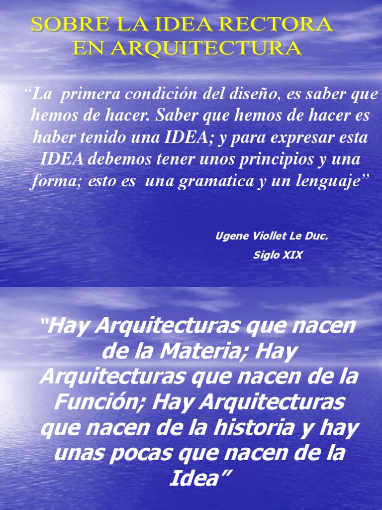 Exposicion Sobre La Idea Rectora | PDF | Diseño | Concepto