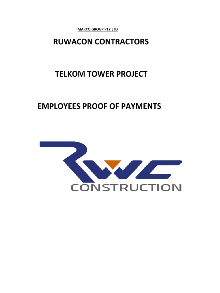 Ruwacon Contractors: Marco Group Pty LTD | PDF