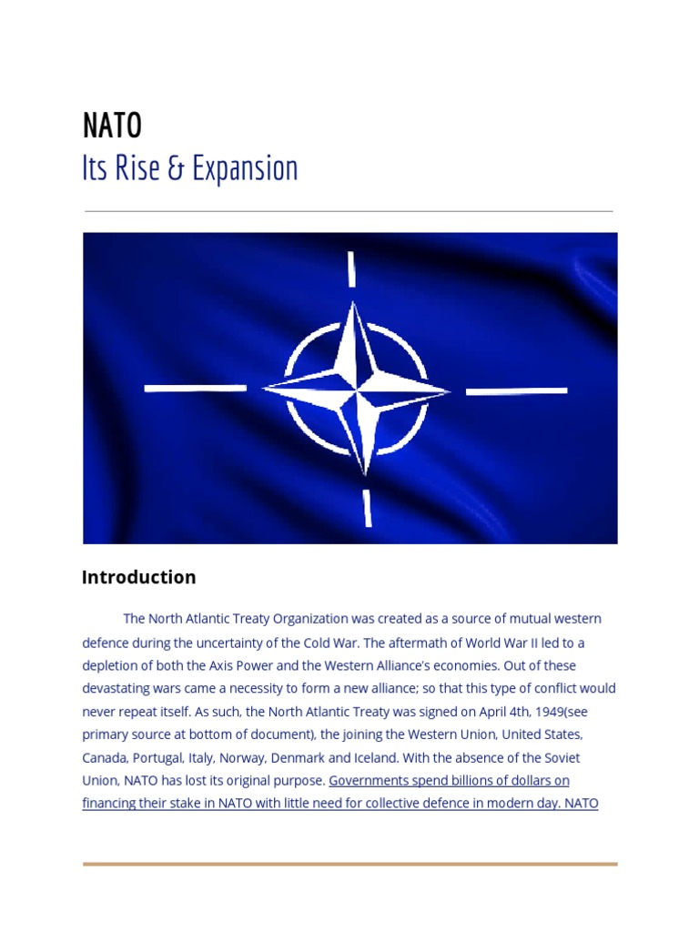 Overview of Nato | PDF | Nato | Soviet Union