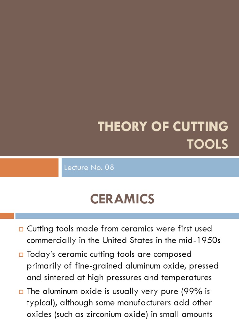 Theory of Cutting Tools | PDF | Machining | Emulsion