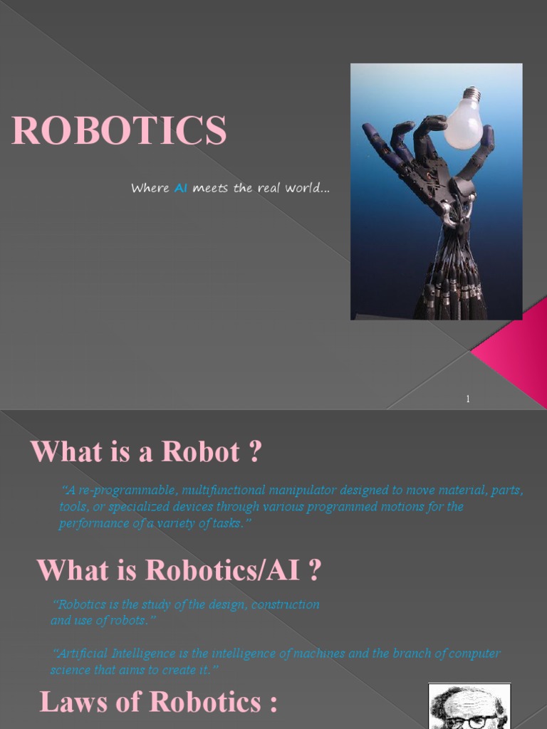 Robotics: Where Meets The Real World | Download Free PDF | Robotics | Robot