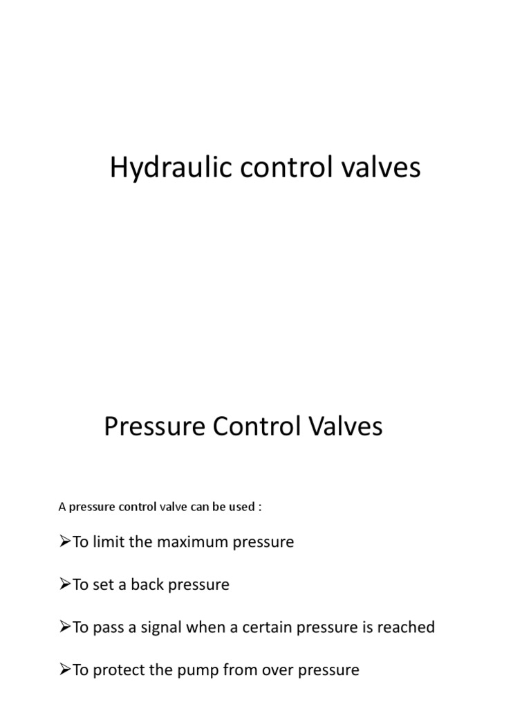 Hydraulic Control Valves | PDF | Valve | Electric Motor