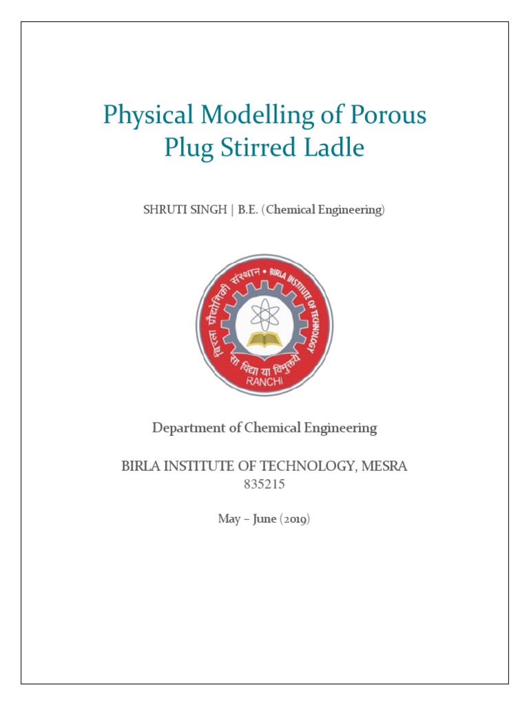 Porous Plug Experiment in Ladle Mixing | PDF | Flow Measurement ...