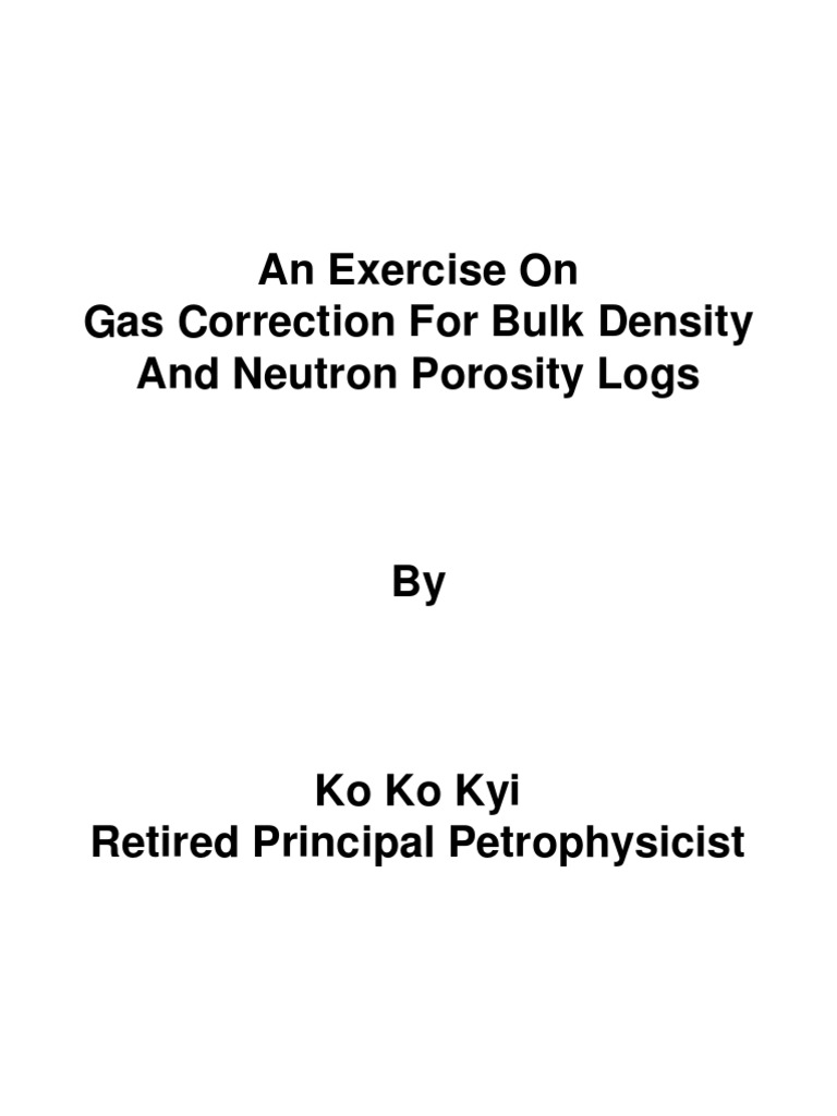Gas Correction For Bulk Density and Neutron Porosity Logs | PDF ...