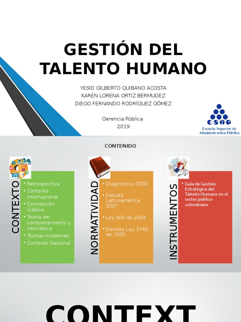 Gestión Del Talento Humano | PDF | Gestión del talento | Planificación