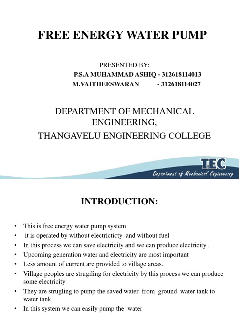 Free Energy 2 | PDF | Pump | Valve