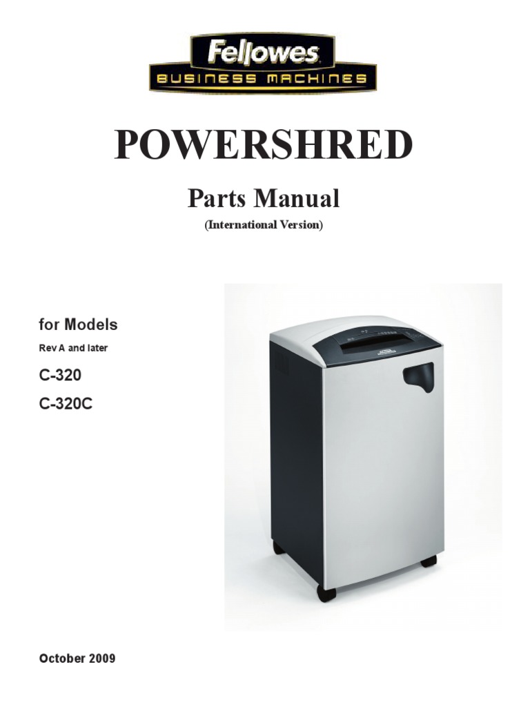 Fellowes Parts Manual 320 | PDF | Printed Circuit Board | Electricity