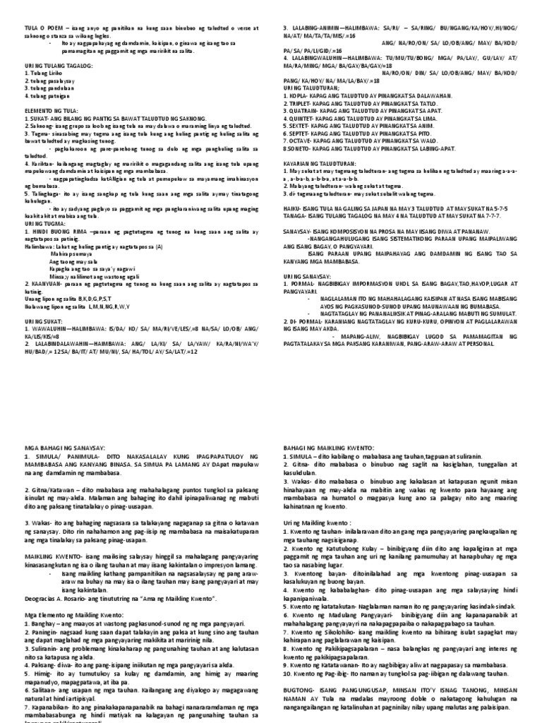 Tula o Poem | PDF