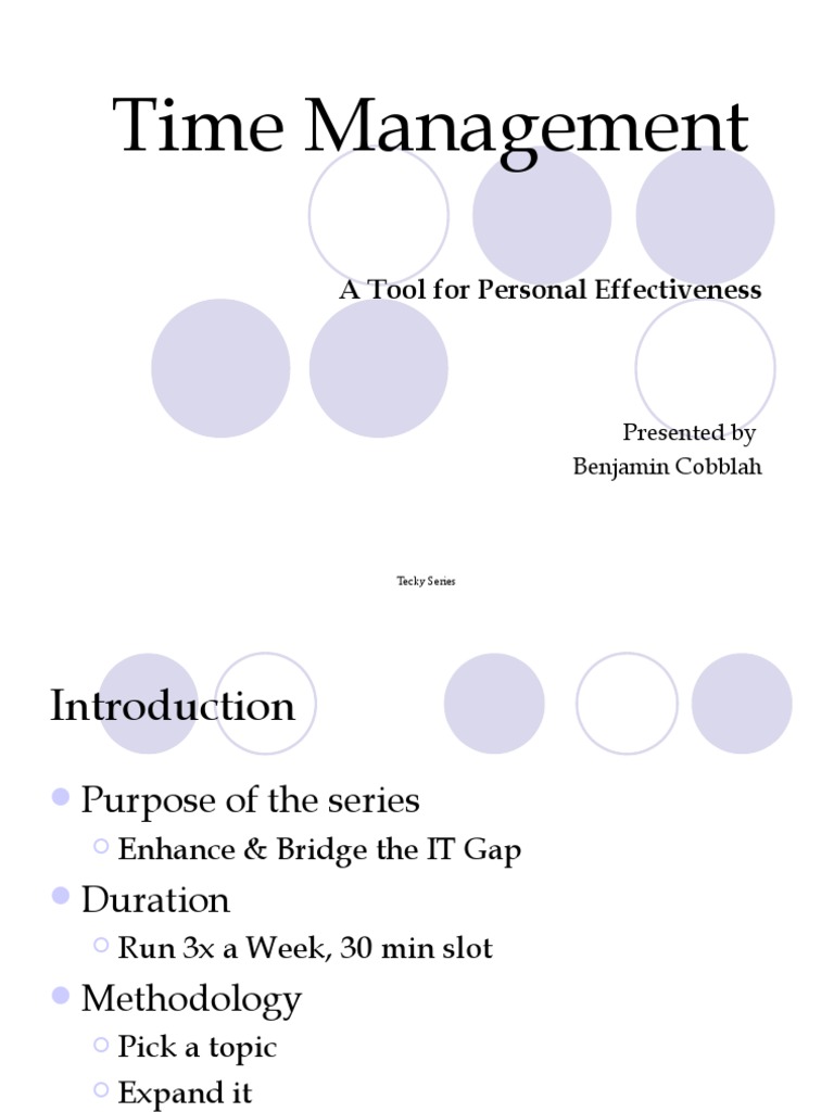 Time Management: A Tool For Personal Effectiveness | PDF | Business | Cognition