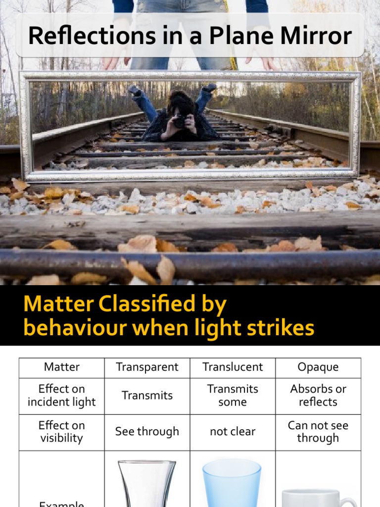 Reflections in A Plane Mirror | PDF | Reflection (Physics) | Mirror