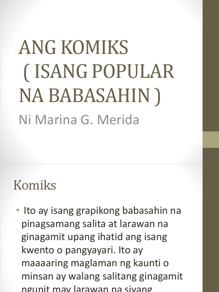 Ang Komiks | PDF