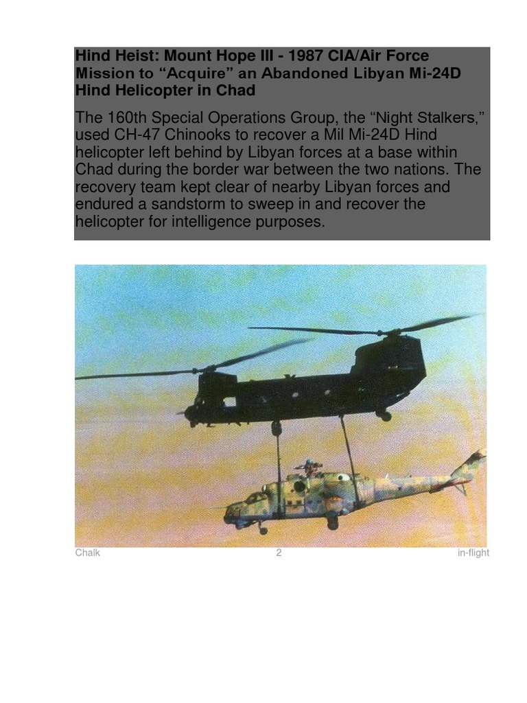 Hind Heist: Mount Hope III - 1987 CIA/Air Force Mission To "Acquire" An ...