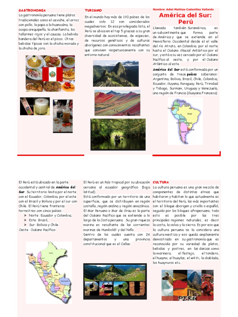 Triptico de Peru | PDF | América del Sur | océano Pacífico