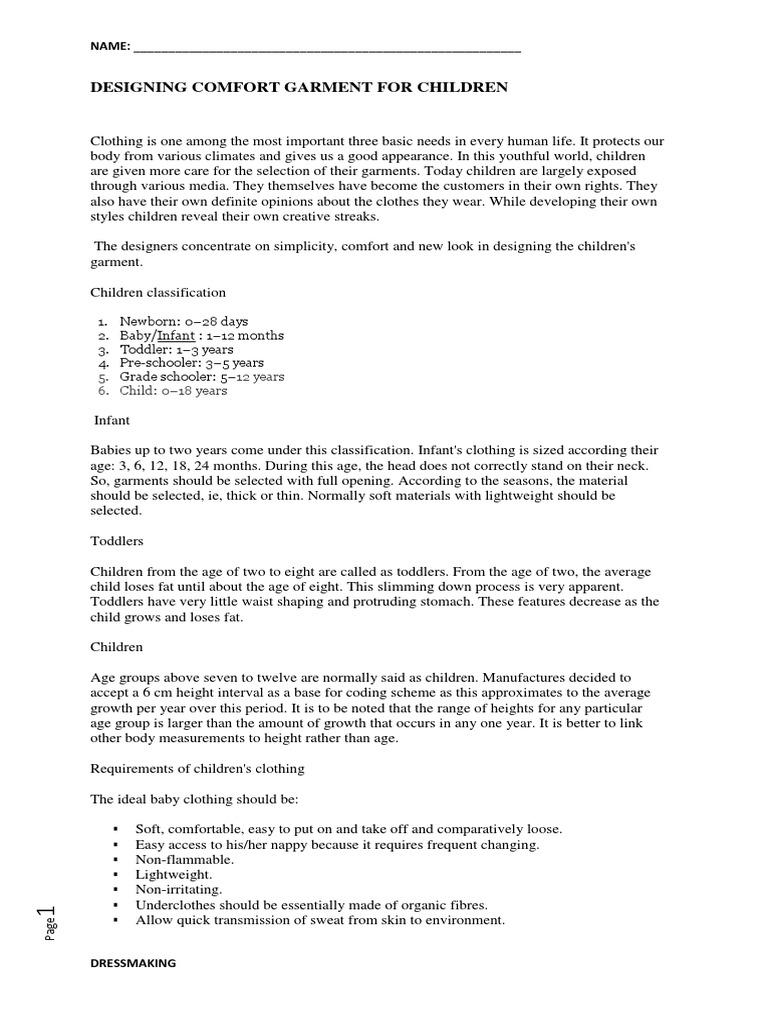 Children's Garment Design Guide | PDF | Textiles | Yarn