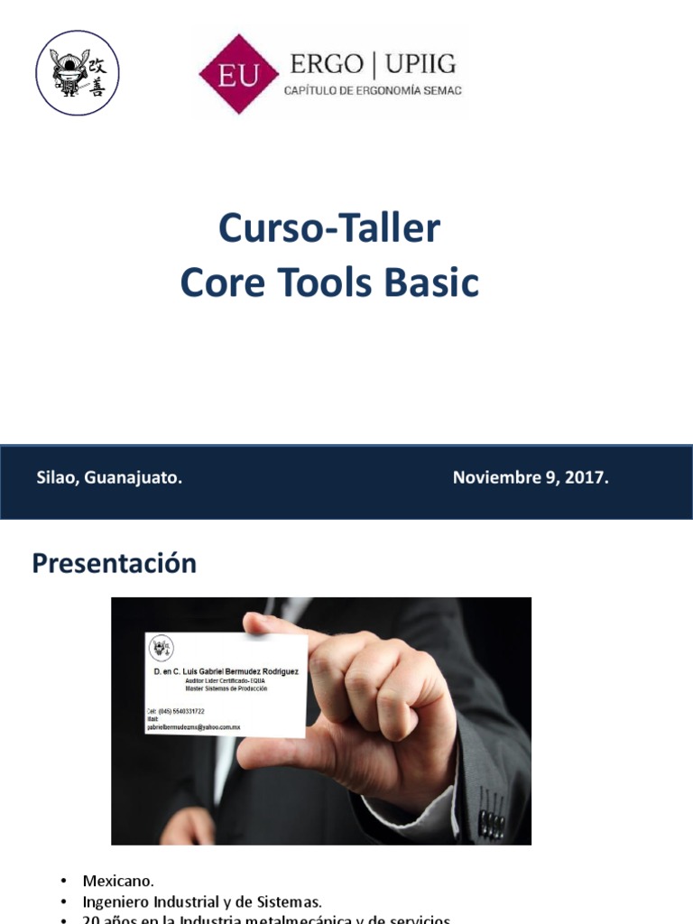 Curso Core Tools 2017 | PDF | Calidad (comercial) | Desviación Estándar