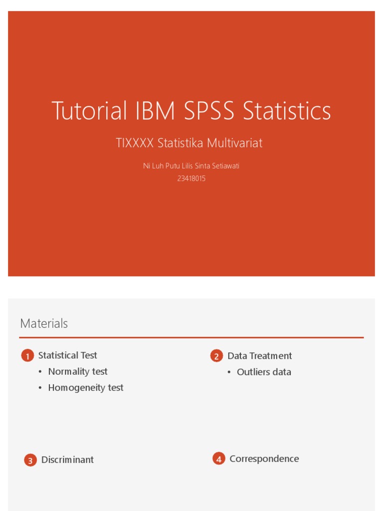 Tutorial IBM SPSS Statistics | PDF | Statistical Hypothesis Testing ...