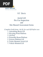Aerial Lift Pre Use Inspection Checklist | PDF | Elevator | Mechanical ...