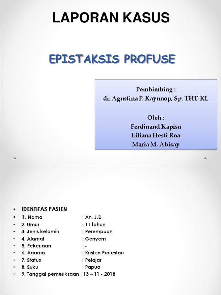 Laporan Kasus Epistaksis | PDF