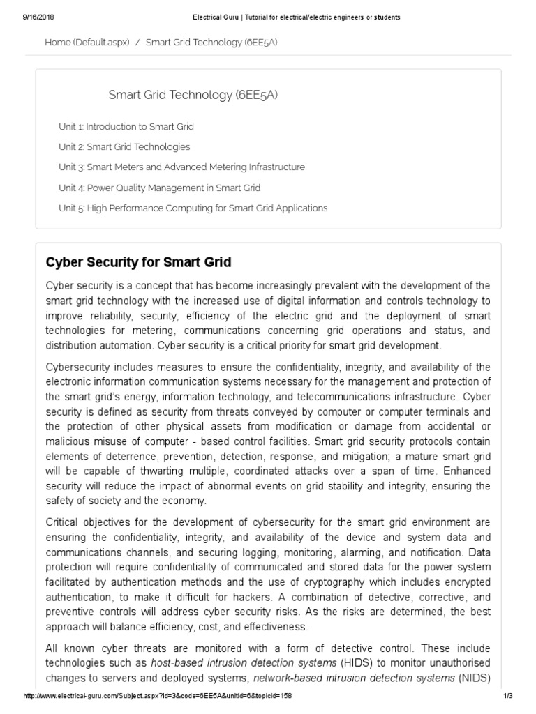 Smart Grid Technology (6EE5A) | PDF | Smart Grid | Computer Security