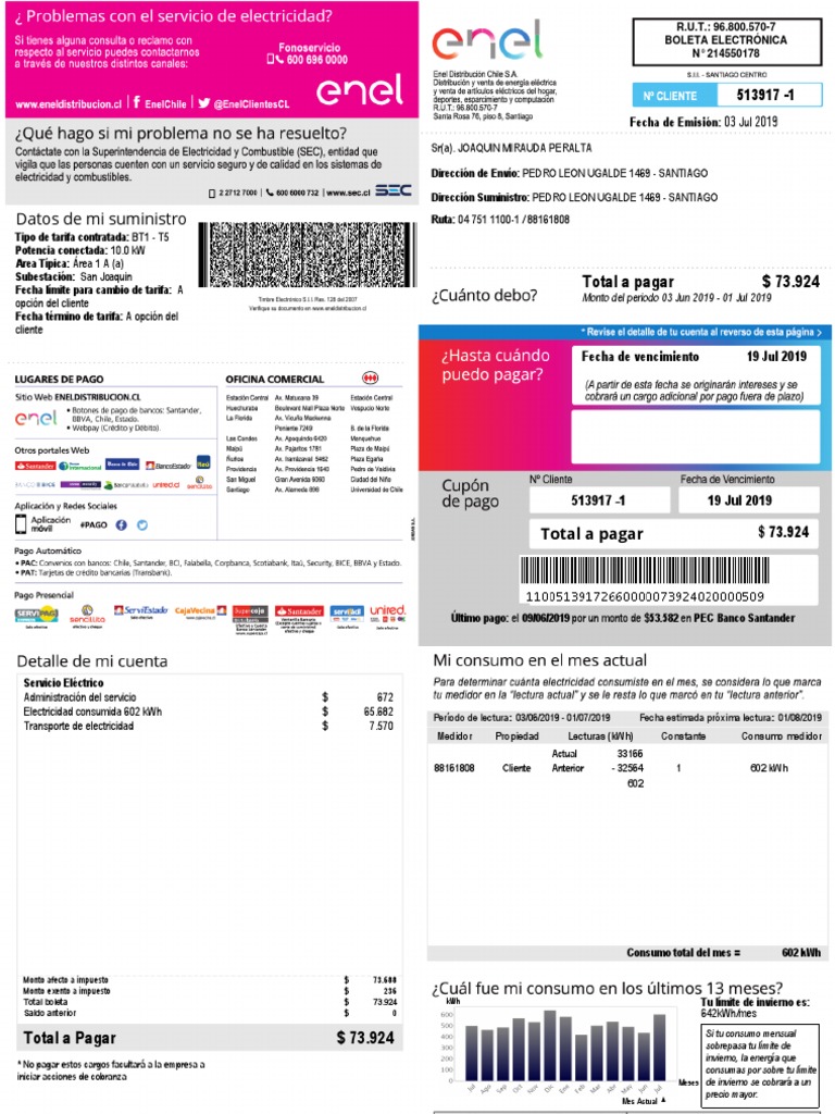 Factura Enel | PDF