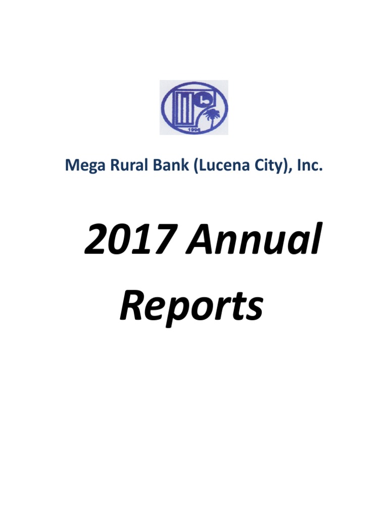 2017 Annual Reports: Mega Rural Bank (Lucena City), Inc | PDF | Banks ...