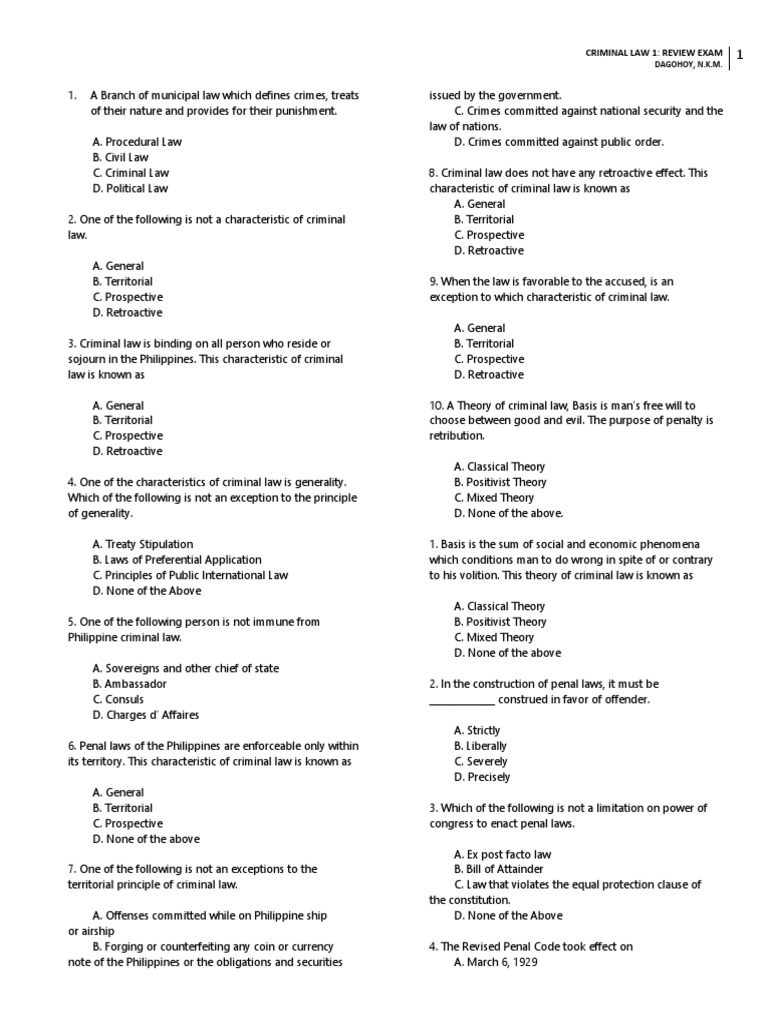 Analysis of Key Concepts in Criminal Law: A Comprehensive Review of ...