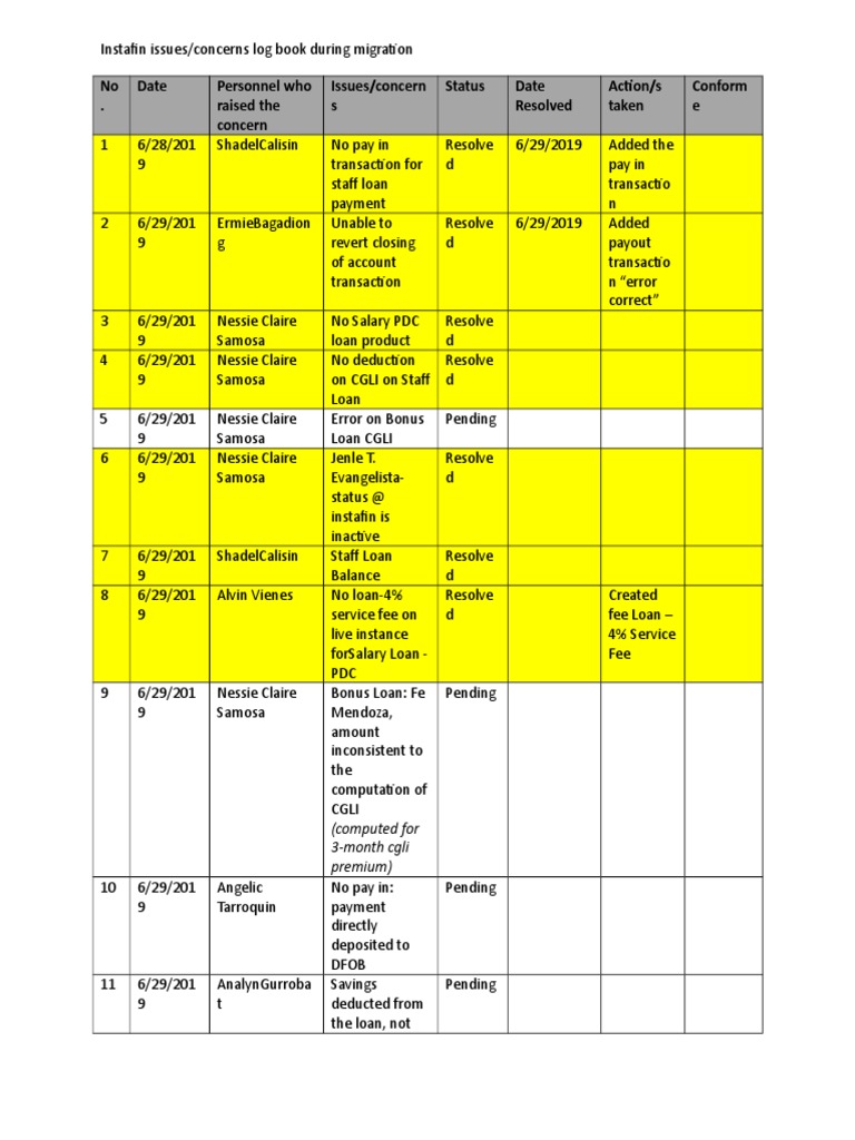 Instafin Logbook | PDF | Financial Transaction | Services (Economics)