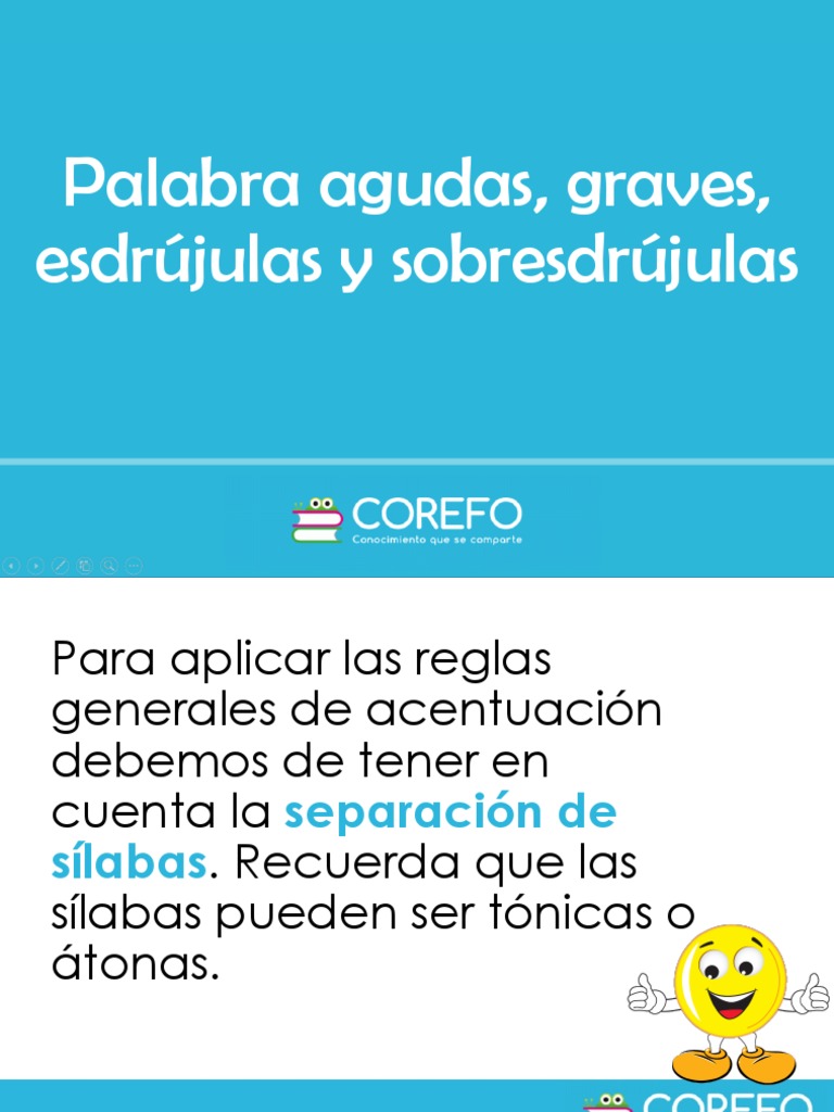 Palabras Agudas Graves Esdrjulas Y Sobresdrjulas Para Palabras Agudas,