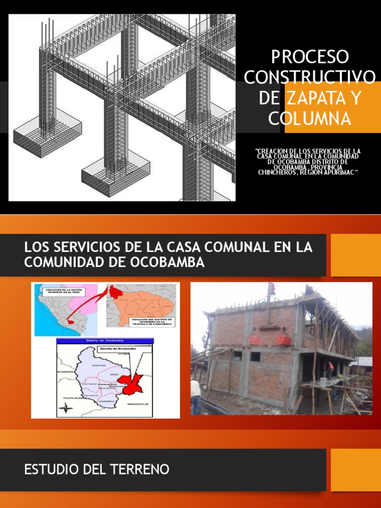 Proceso Constructivo de Zapata y Columna | PDF | Fundación (Ingeniería ...