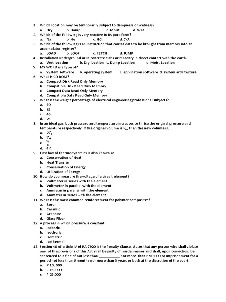 REE Reviewer Esas | PDF | Heat | Boron