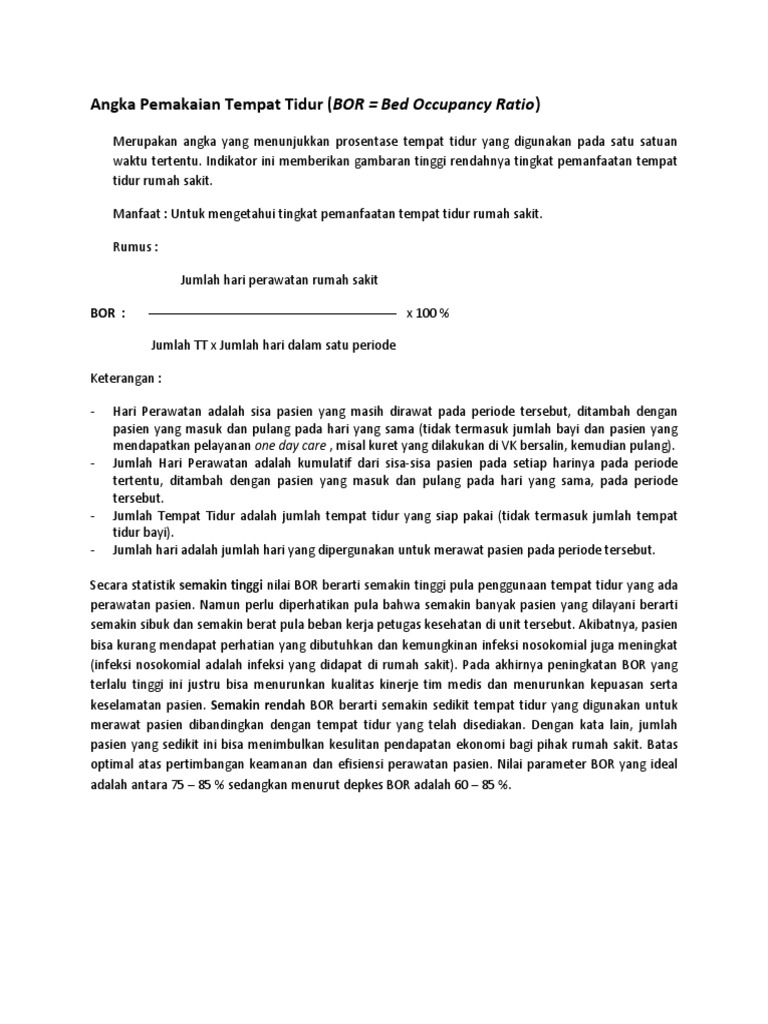 Pengertian (Bor, Los, Toi, Bto) | PDF