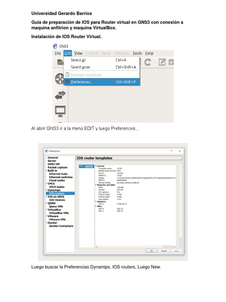 Guia Ios Gns3 | Descargar gratis PDF | Dirección IP | Enrutador (Computación)