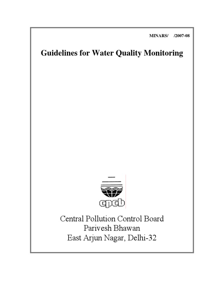 Water Quality Monitoring Guidelines | PDF | Environmental Monitoring ...