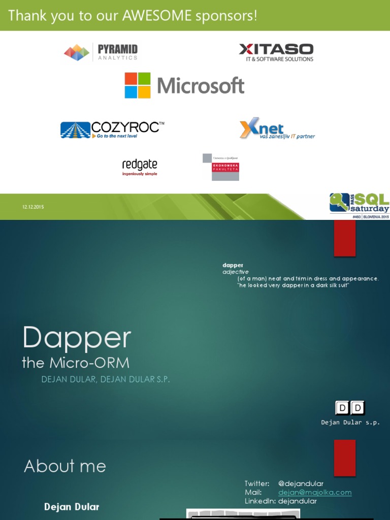 Pelajaran Dapper Pdf Object Relational Mapping Entity Framework
