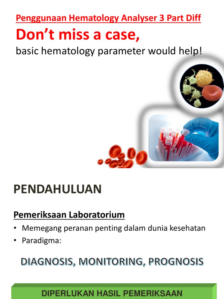 Penggunaan Hematologi Sysmex 3 Diff - Case Studies | PDF