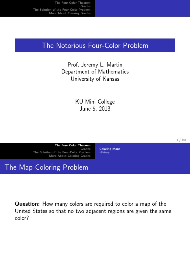 The Four-Color Theorem Explained | PDF | Graph Theory | Vertex (Graph ...